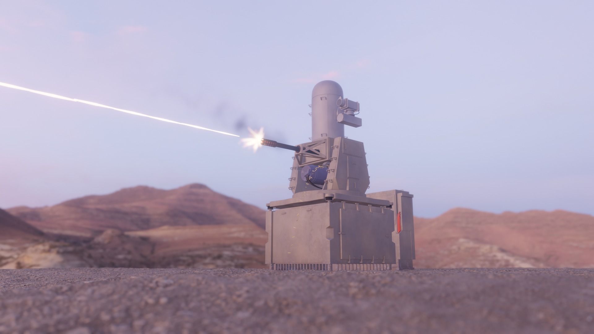 Phalanx-Mk 15 Close-In Weapon System 3D model animated rigged | CGTrader