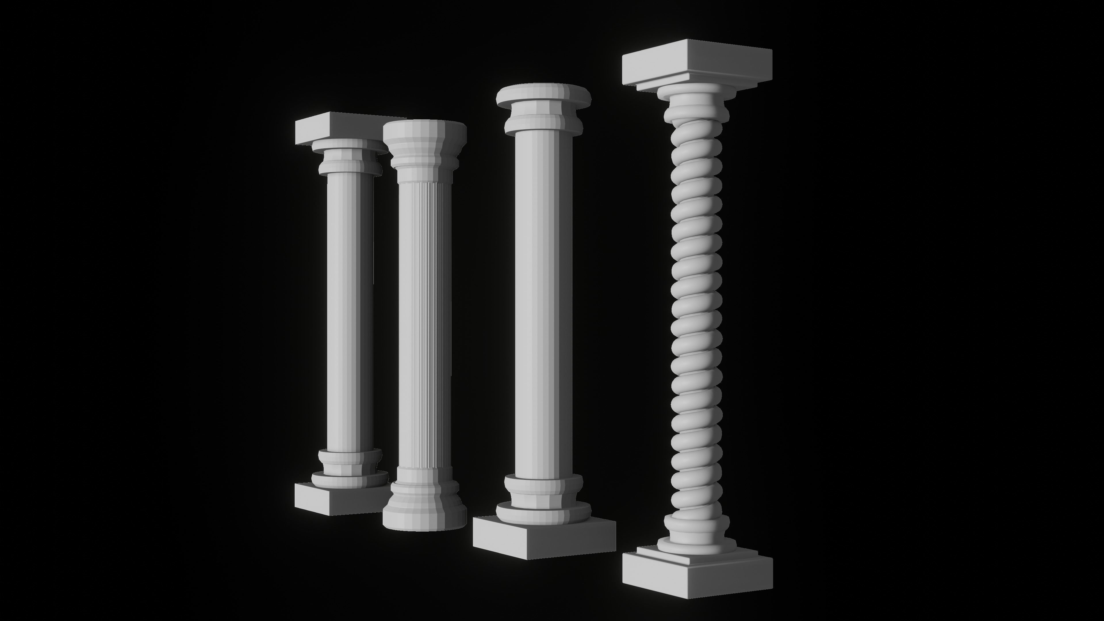 Ancient greece column 3D model 3D printable | CGTrader