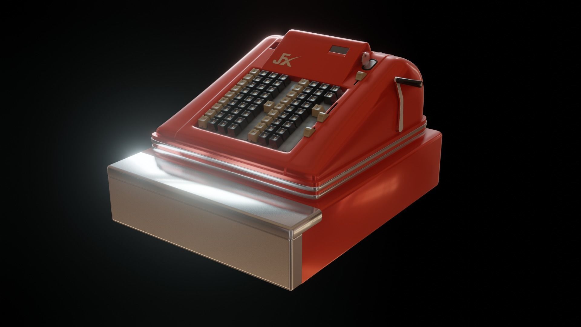 retro cashier 3D model | CGTrader