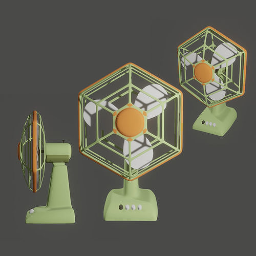 3D model electric fan VR / AR / low-poly | CGTrader