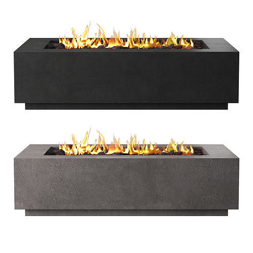 SALENTO RECTANGULAR FIRE TABLE 3D model | CGTrader