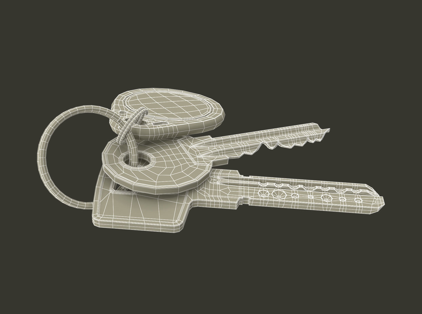 Bunch of keys with Rfid trinket 3D model | CGTrader