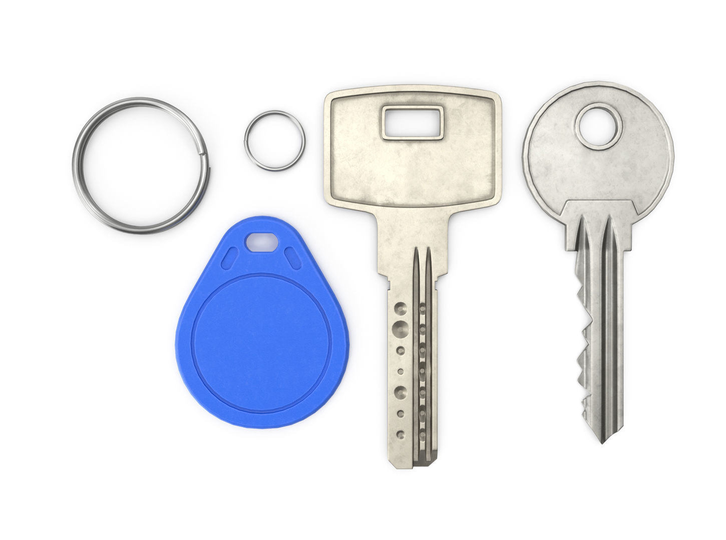 Bunch of keys with Rfid trinket 3D model | CGTrader