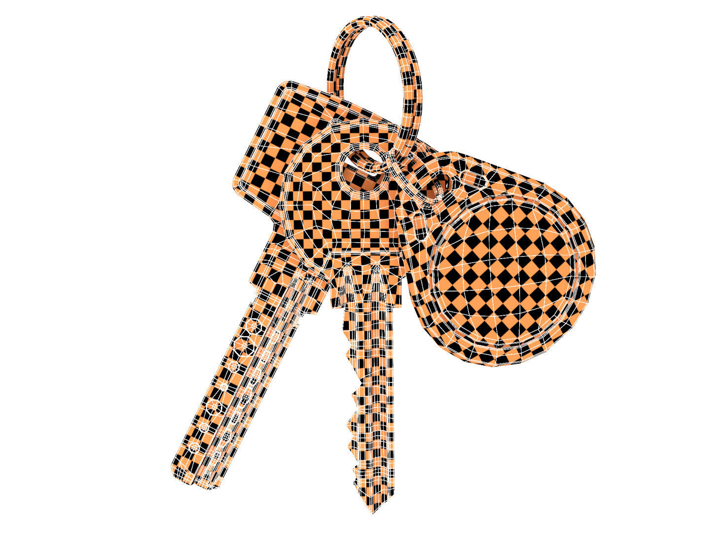 Bunch of keys with Rfid trinket 3D model | CGTrader