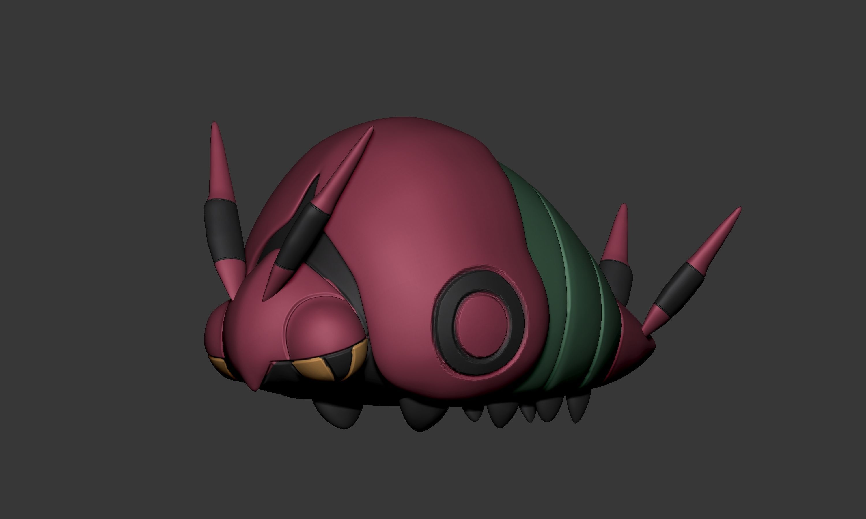 Pokemon - Venipede 3D model 3D printable | CGTrader