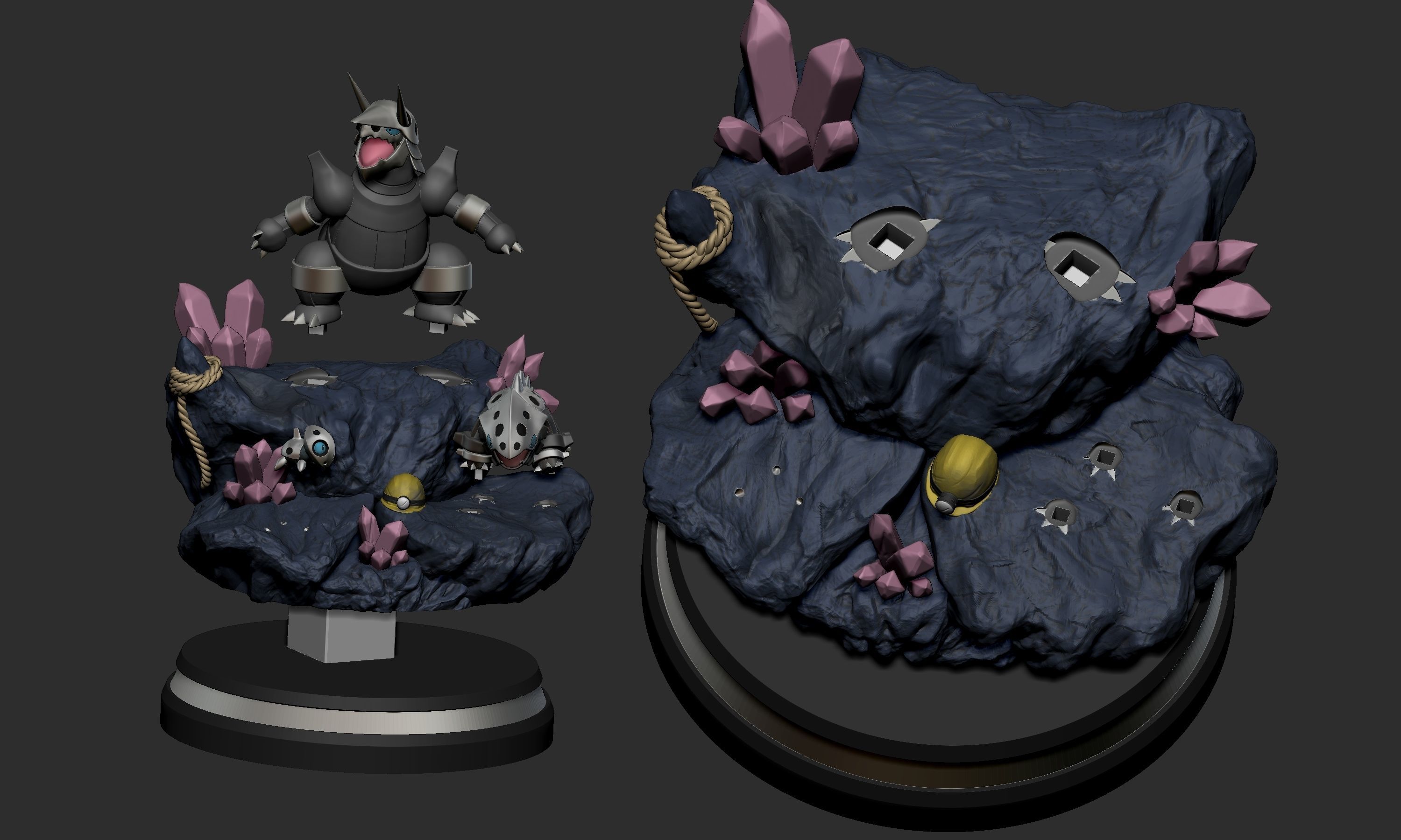 Pokemon - Aggron Family Figure 3D model 3D printable | CGTrader