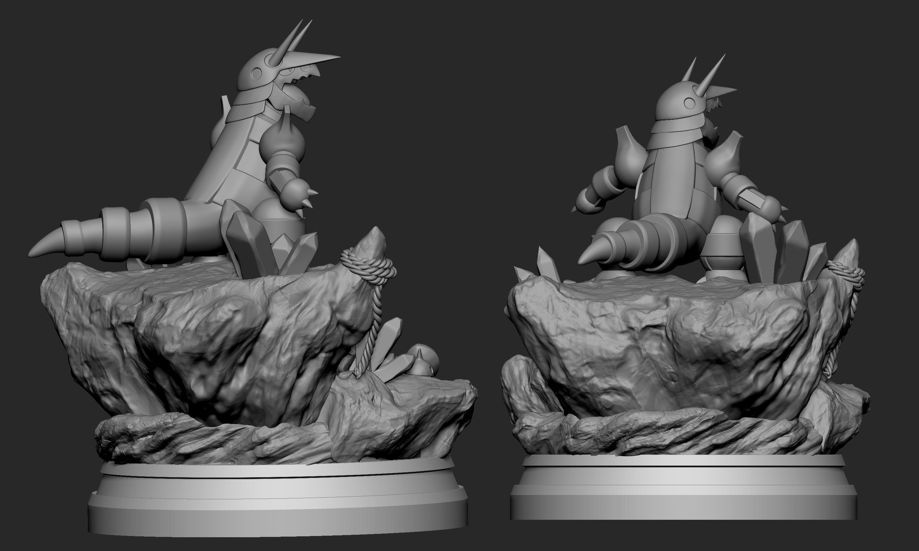 Pokemon - Aggron Family Figure 3D model 3D printable | CGTrader