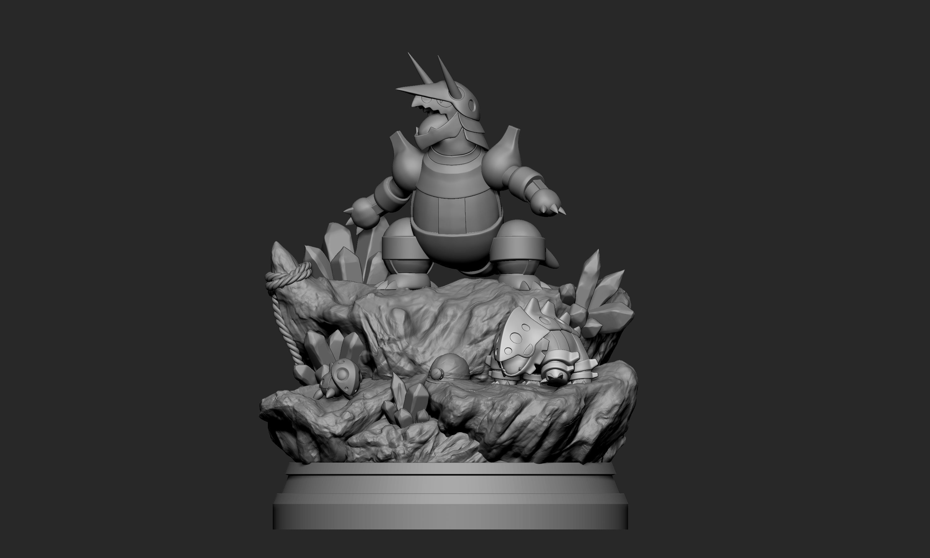 Pokemon - Aggron Family Figure 3D model 3D printable | CGTrader