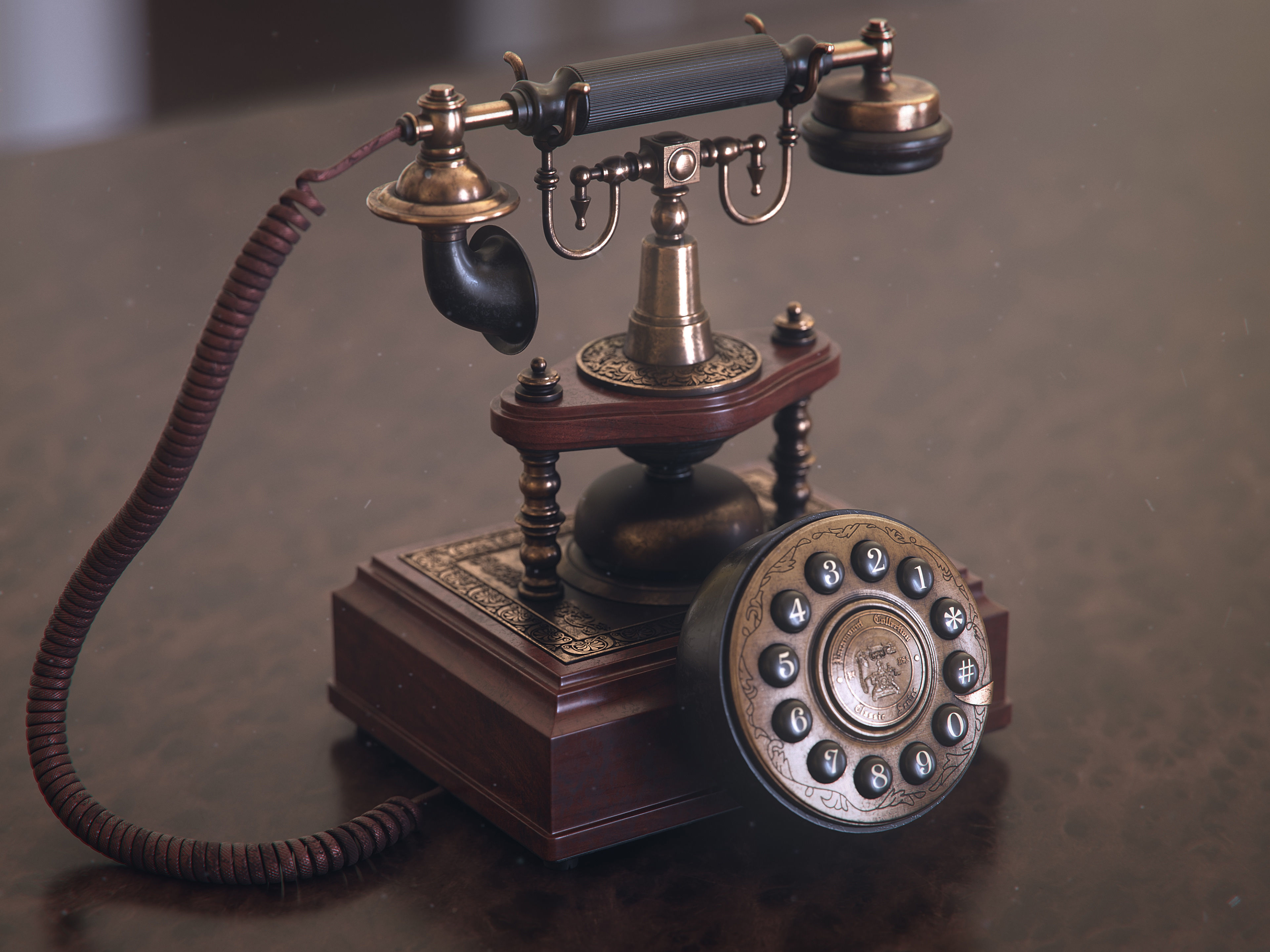 Victorian Phone free 3D model | CGTrader