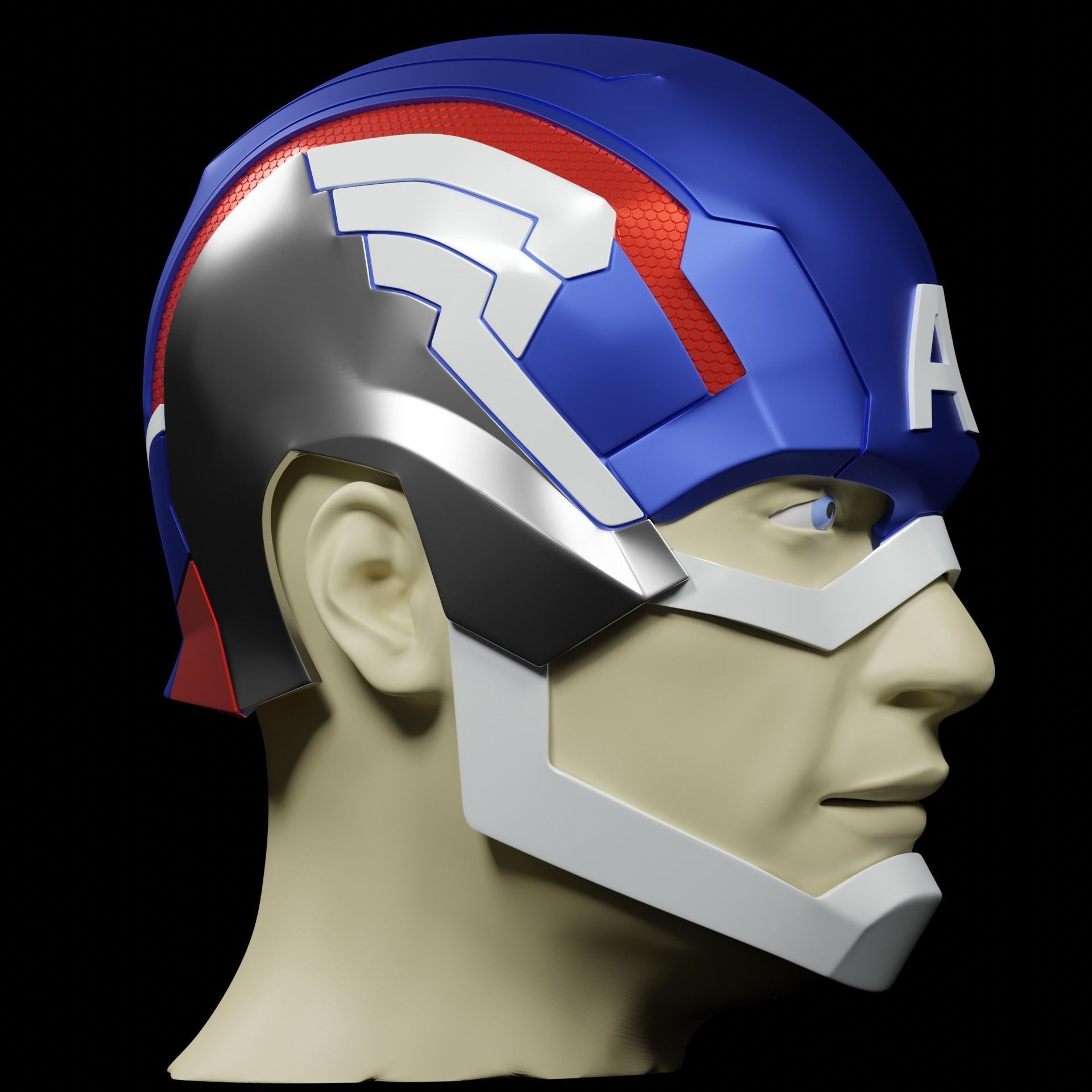 Captain America Concept Helmet 3D model 3D printable | CGTrader
