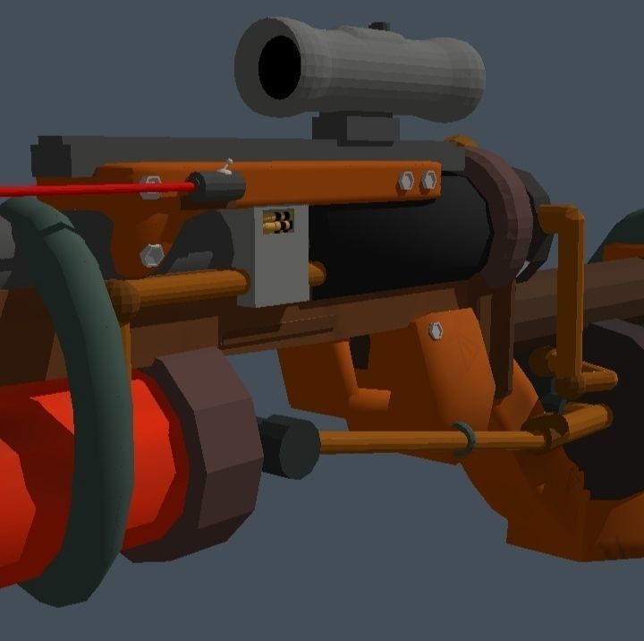 post apocalyptic air rifle 3D model | CGTrader