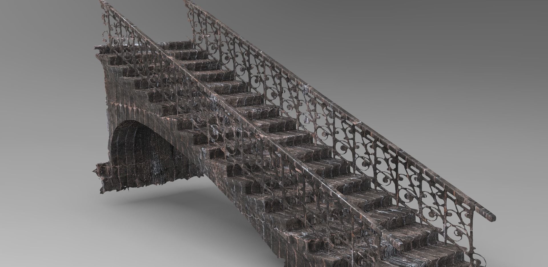 Baroque Stair pillars design 2 3D model | CGTrader