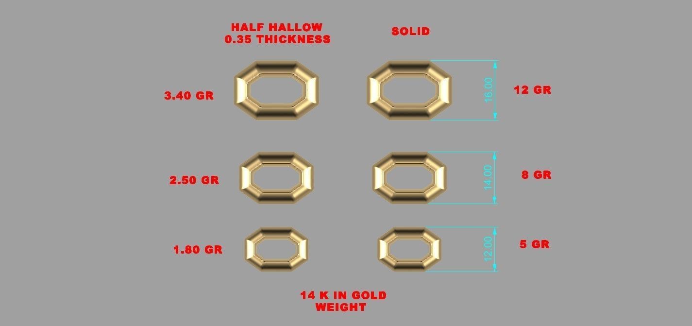 Edge Chain Link 3D model 3D printable | CGTrader