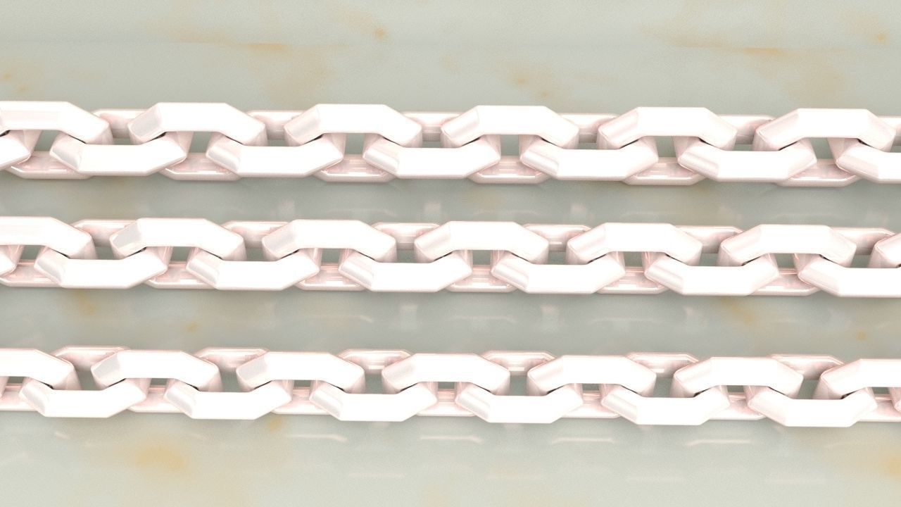 Edge Chain Link 3D model 3D printable | CGTrader