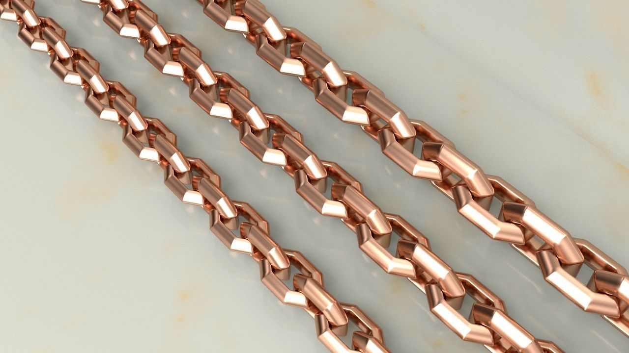 Edge Chain Link 3D model 3D printable | CGTrader