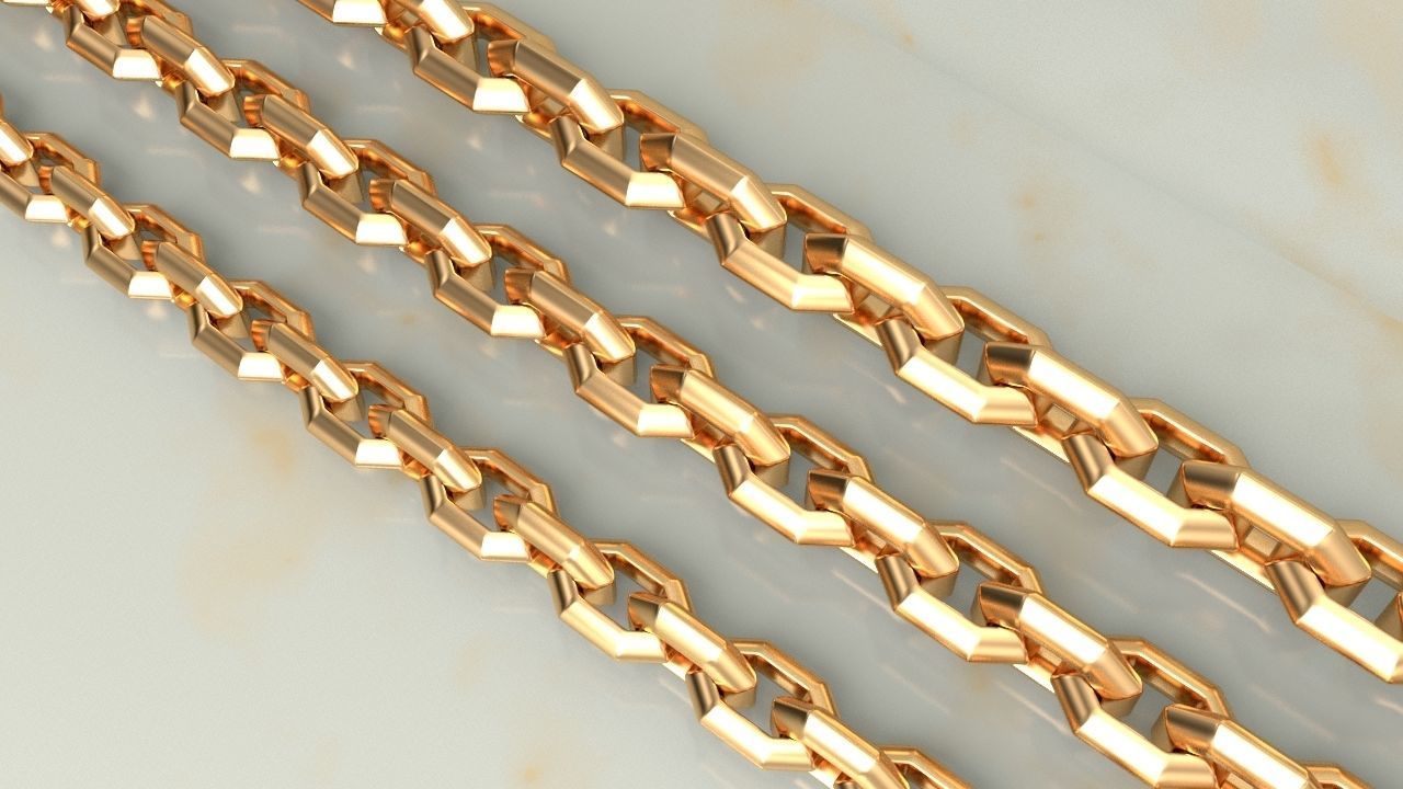 Edge Chain Link 3D model 3D printable | CGTrader