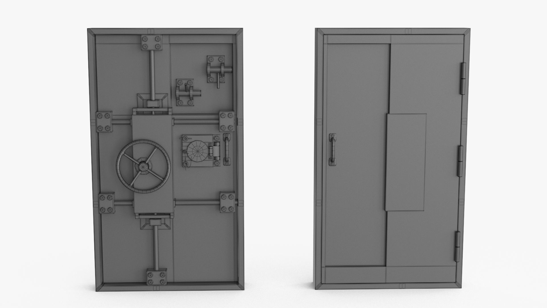3D model Rusted Metal Bunker Door 3 VR / AR / low-poly | CGTrader