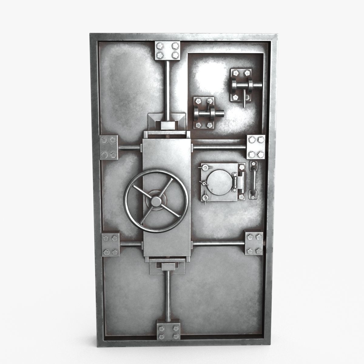 3D model Rusted Metal Bunker Door 3 VR / AR / low-poly | CGTrader