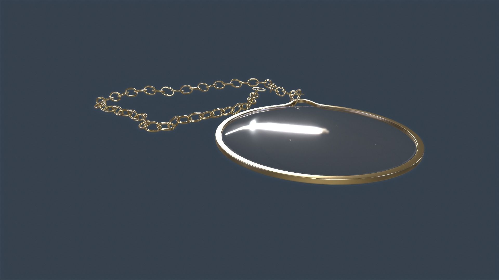 The golden monocle 3D model | CGTrader