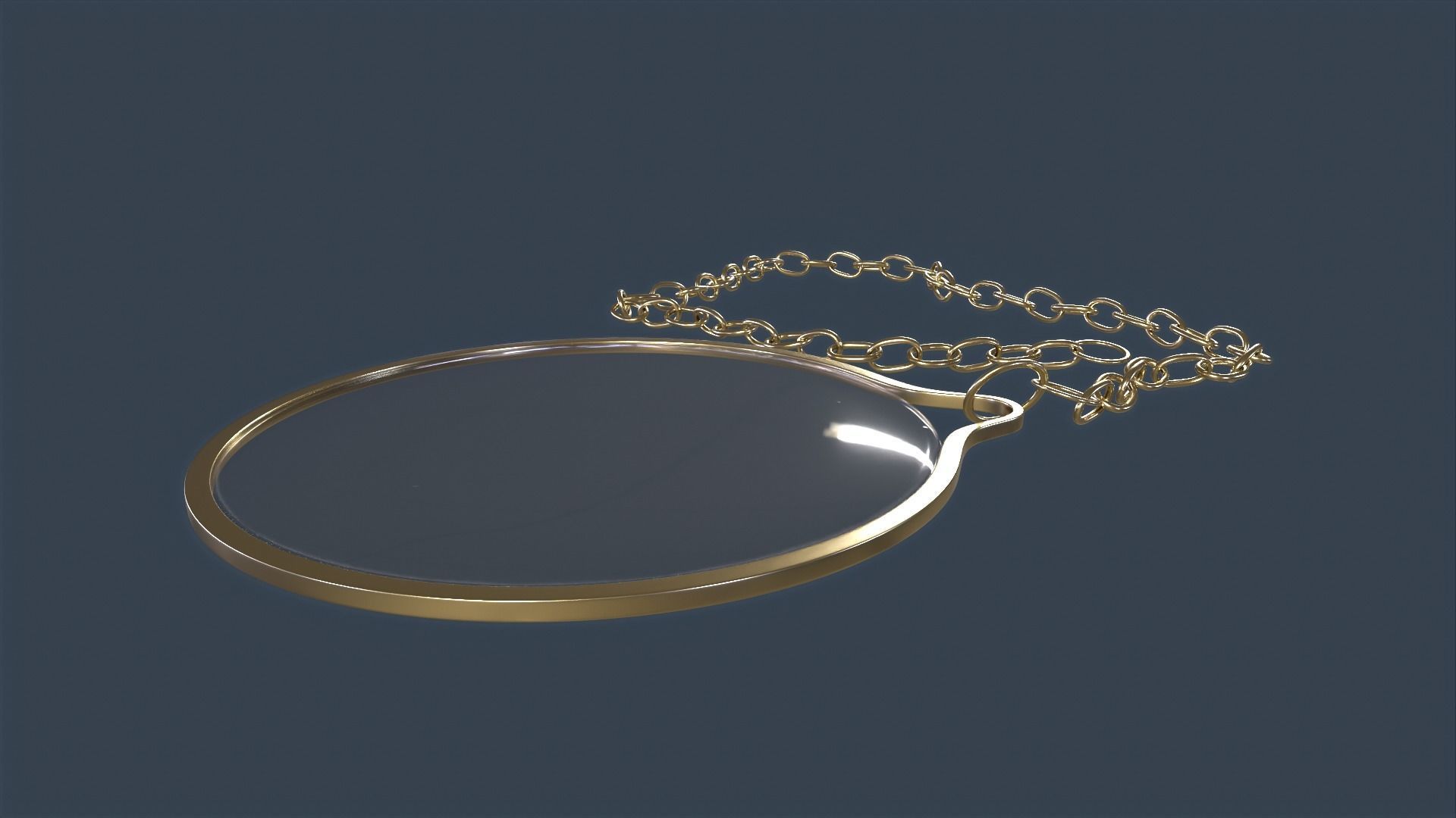 The golden monocle 3D model | CGTrader