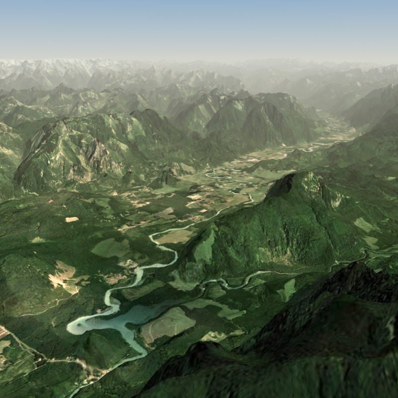 River Valley Terrain 3D model | CGTrader