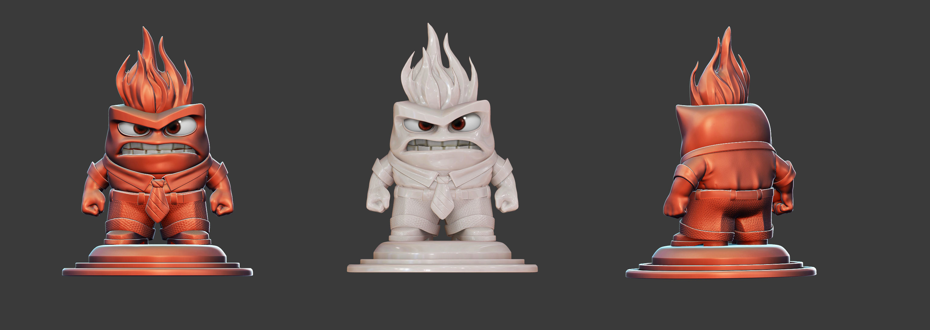 Anger sculpture for 3d printing cartoon Inside out 3D model 3D ...