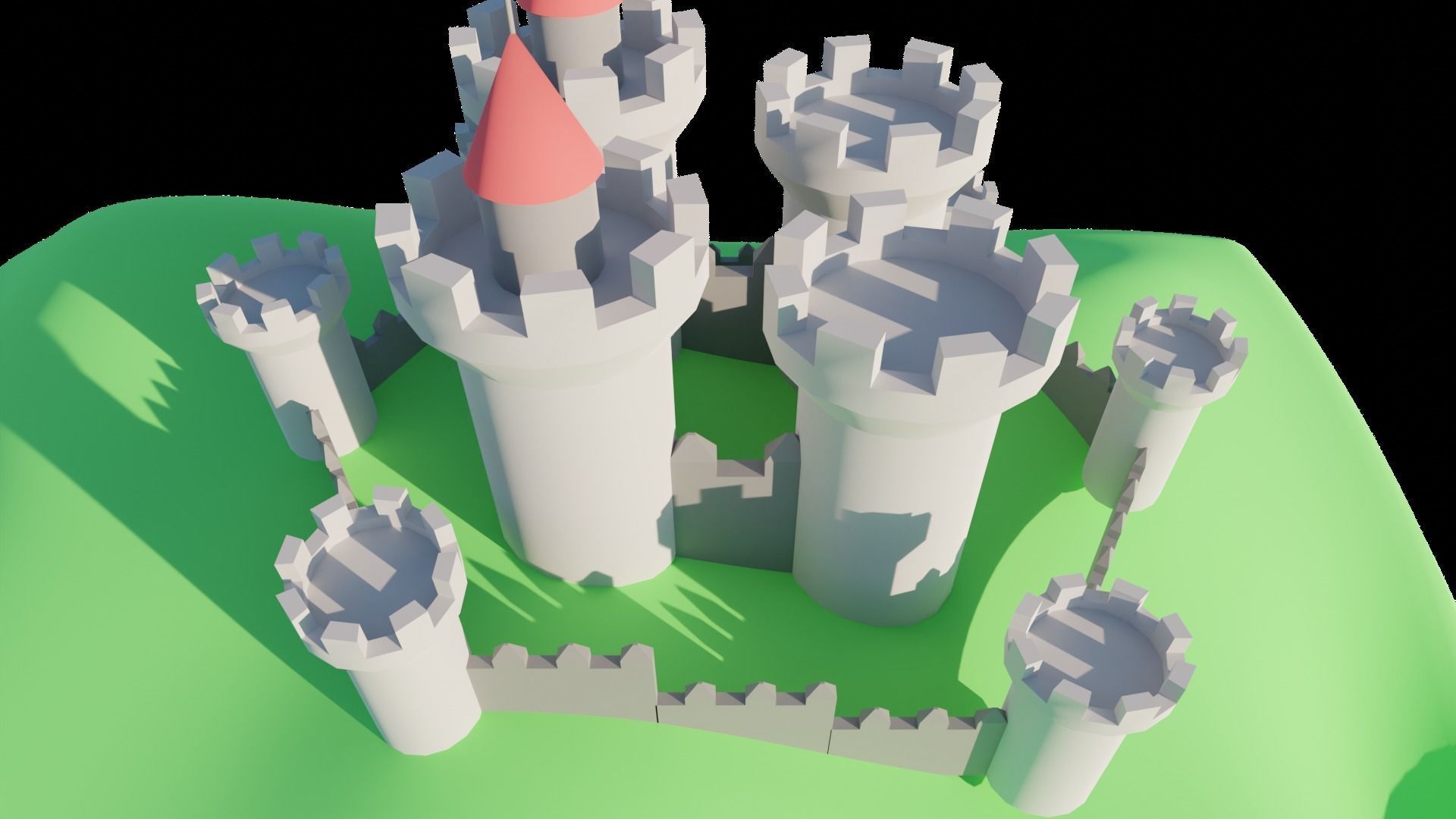 Low Poly Castle free VR / AR / low-poly 3D model | CGTrader