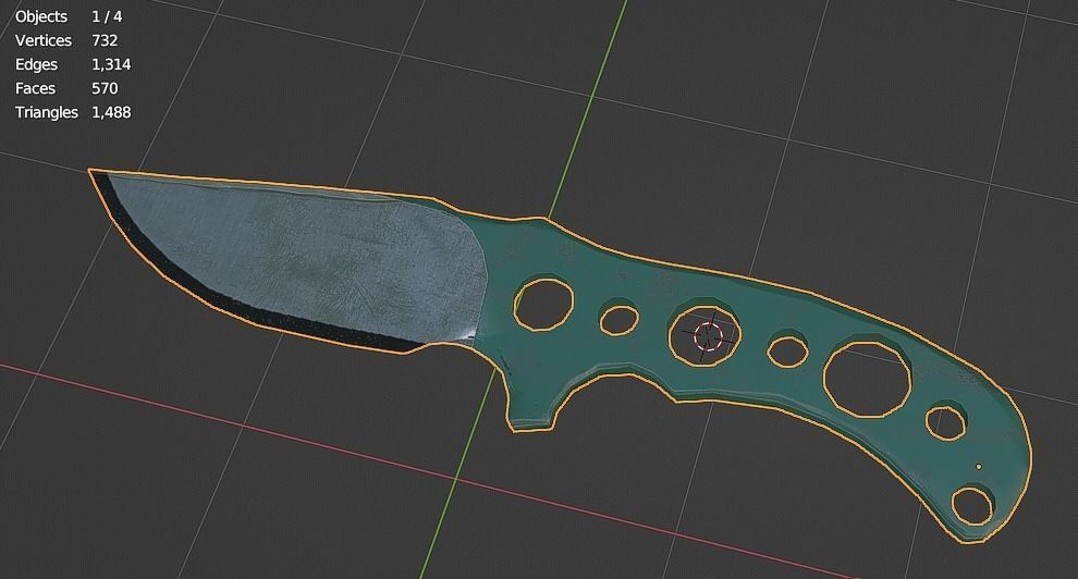 3D model Low Poly Knife Pack - 6 Knife Game Ready - PBR Texture VR / AR ...
