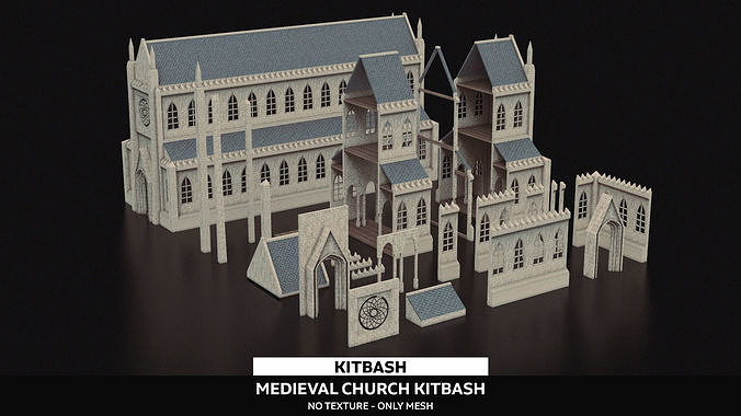 3D model Medieval Kitbash 02 3D Model - SFDEMIR VR / AR / low-poly ...