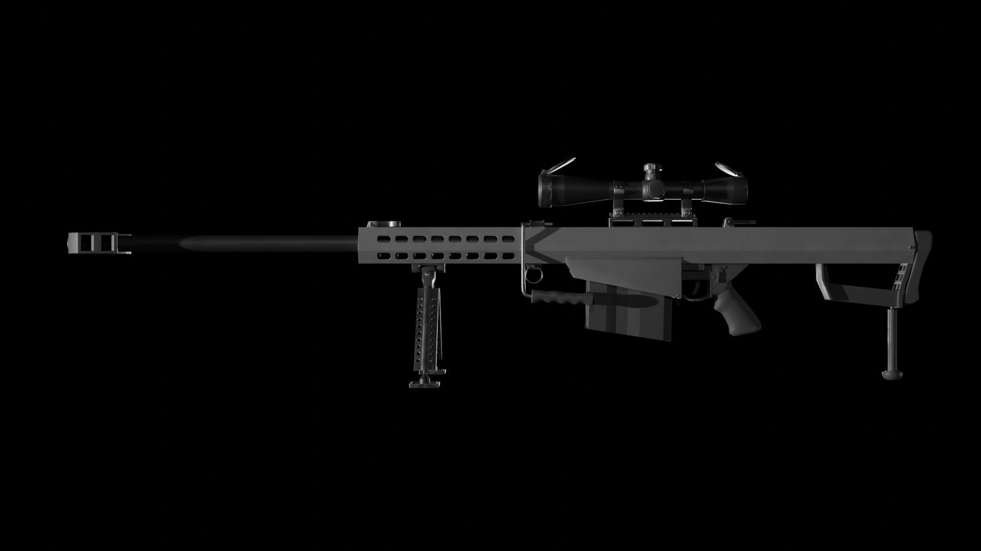 Barrett 50 Cal Sniper free VR / AR / low-poly 3D model | CGTrader