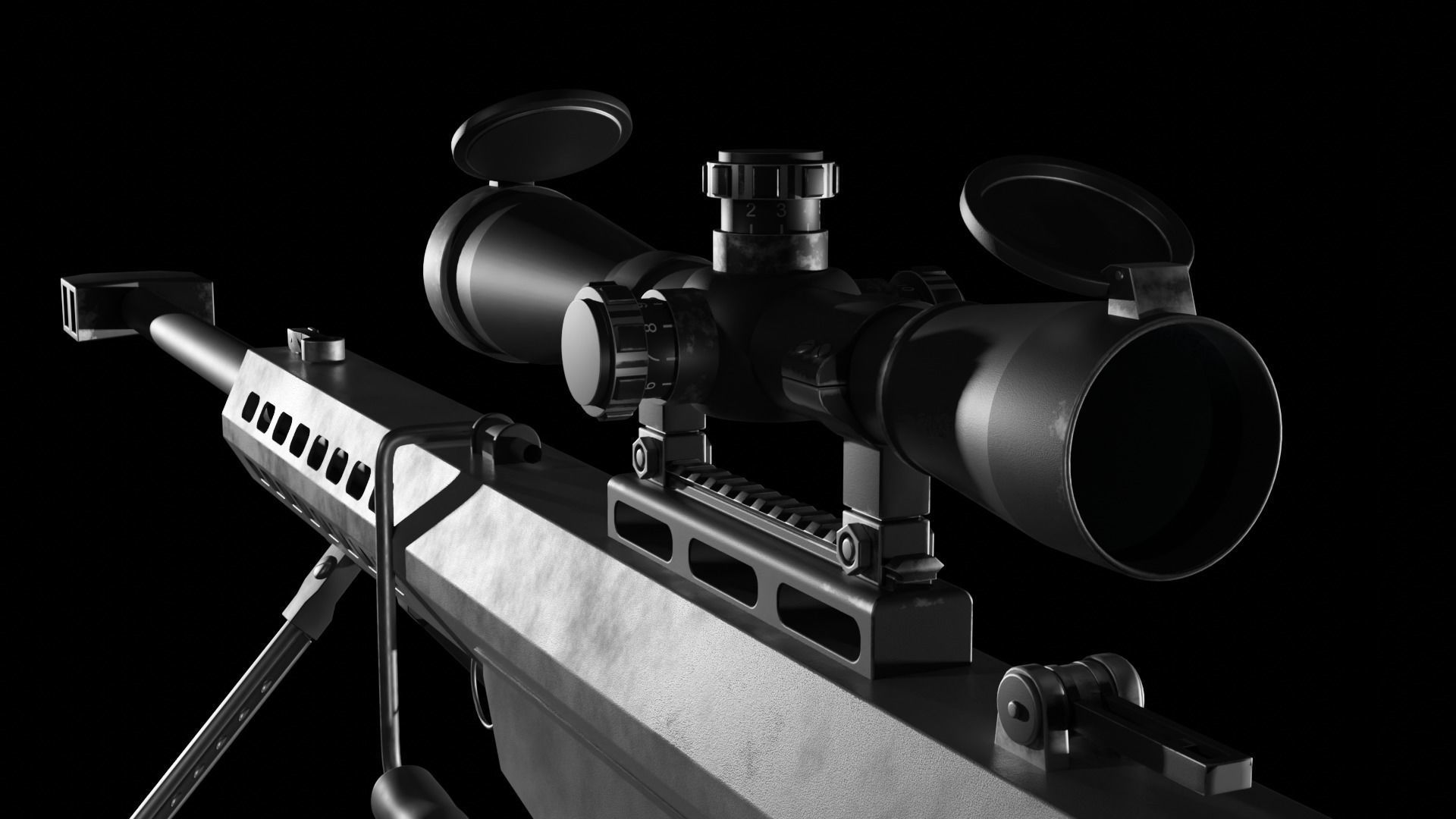 Barrett 50 Cal Sniper free VR / AR / low-poly 3D model | CGTrader