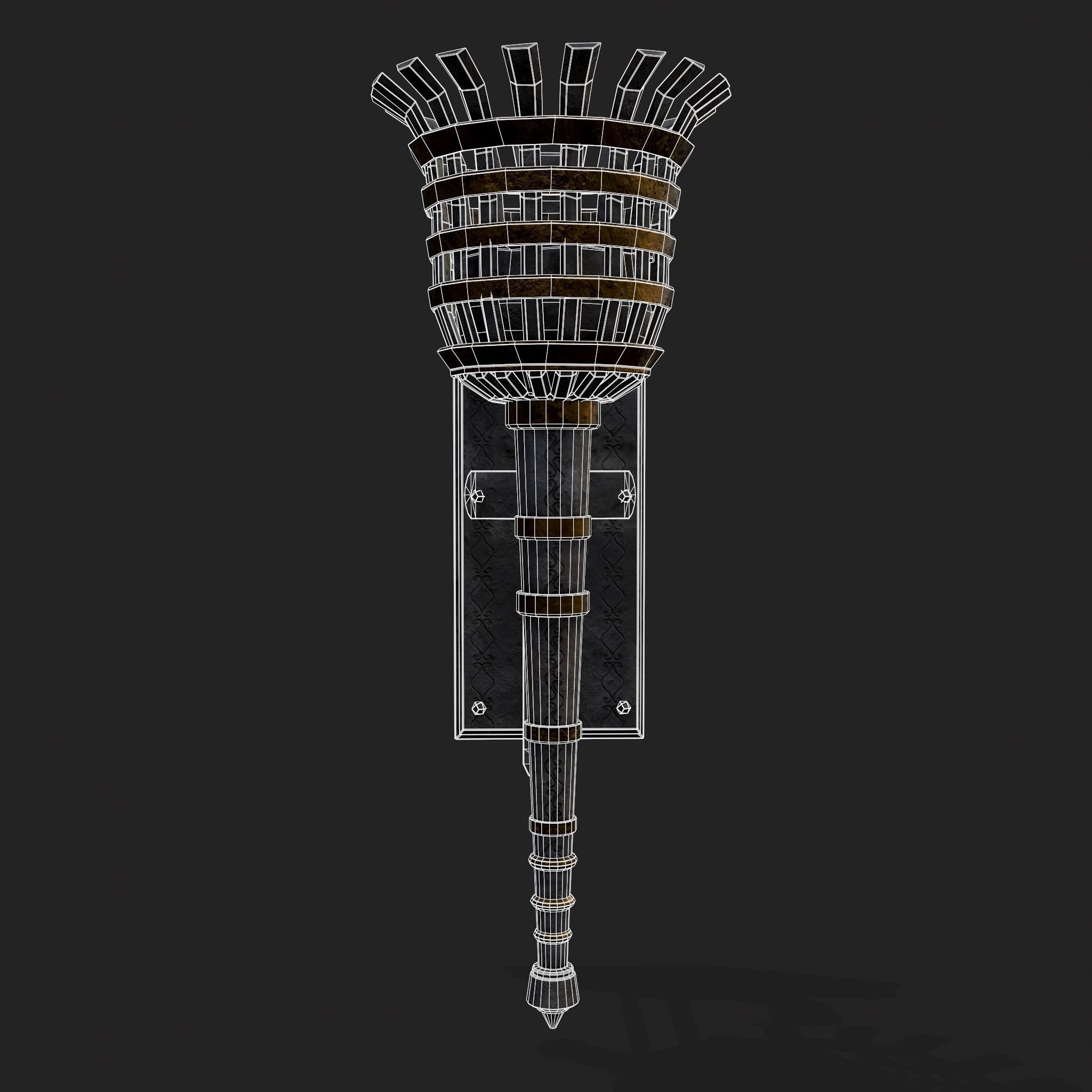 3D model Decorative Medieval Torch VR / AR / low-poly | CGTrader