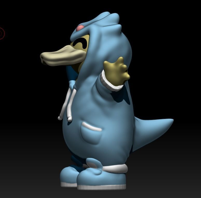 Psyduck duck in hoodie 3D model 3D printable | CGTrader