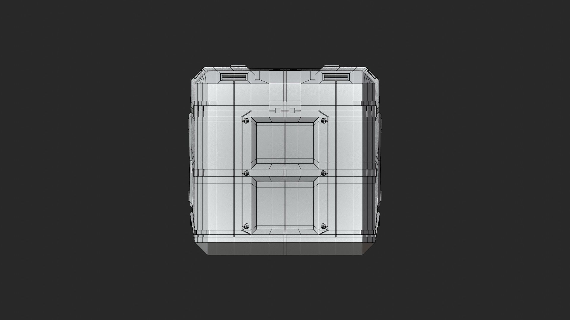 metal silver sci fi cargo box free VR / AR / low-poly 3D model | CGTrader