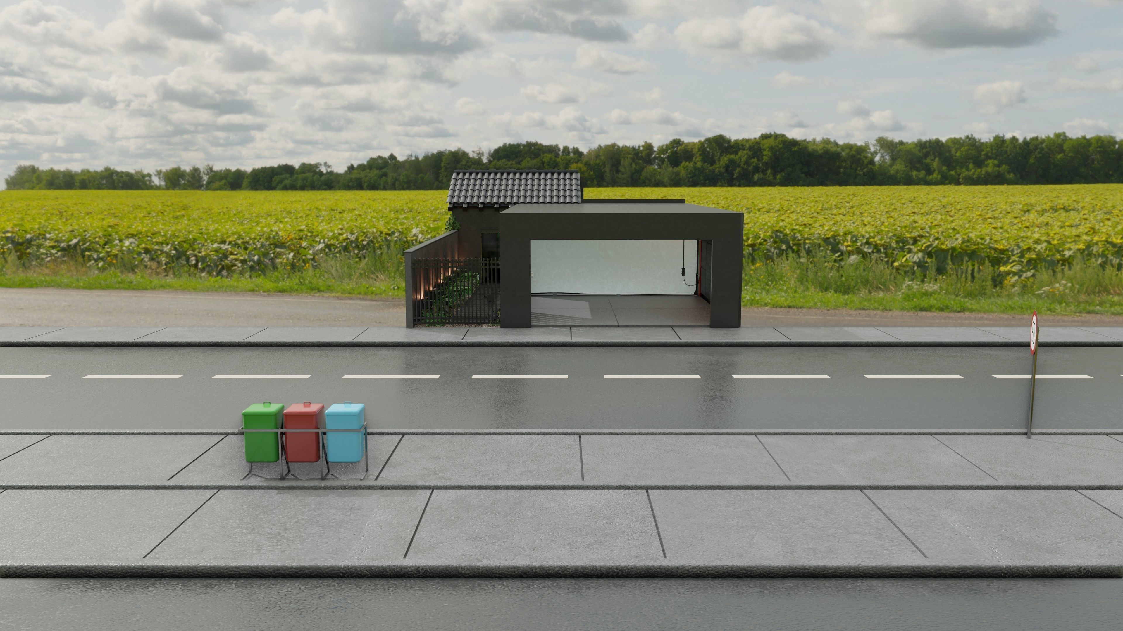 Modern Garage 3D model | CGTrader