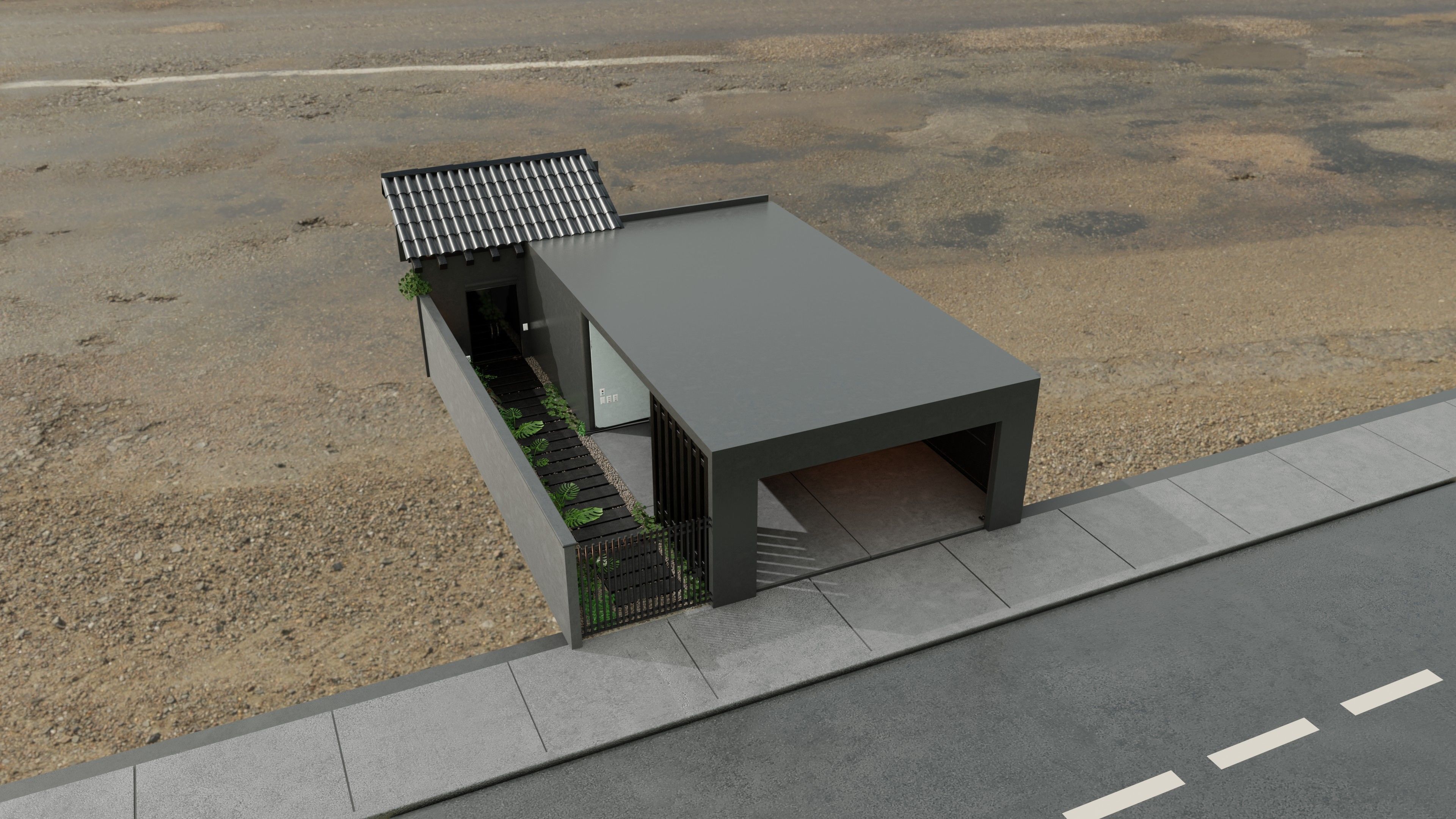 Modern Garage 3D model | CGTrader