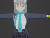 Sunaookami Shiroko blue archive blender VRM ready free 3D model rigged ...