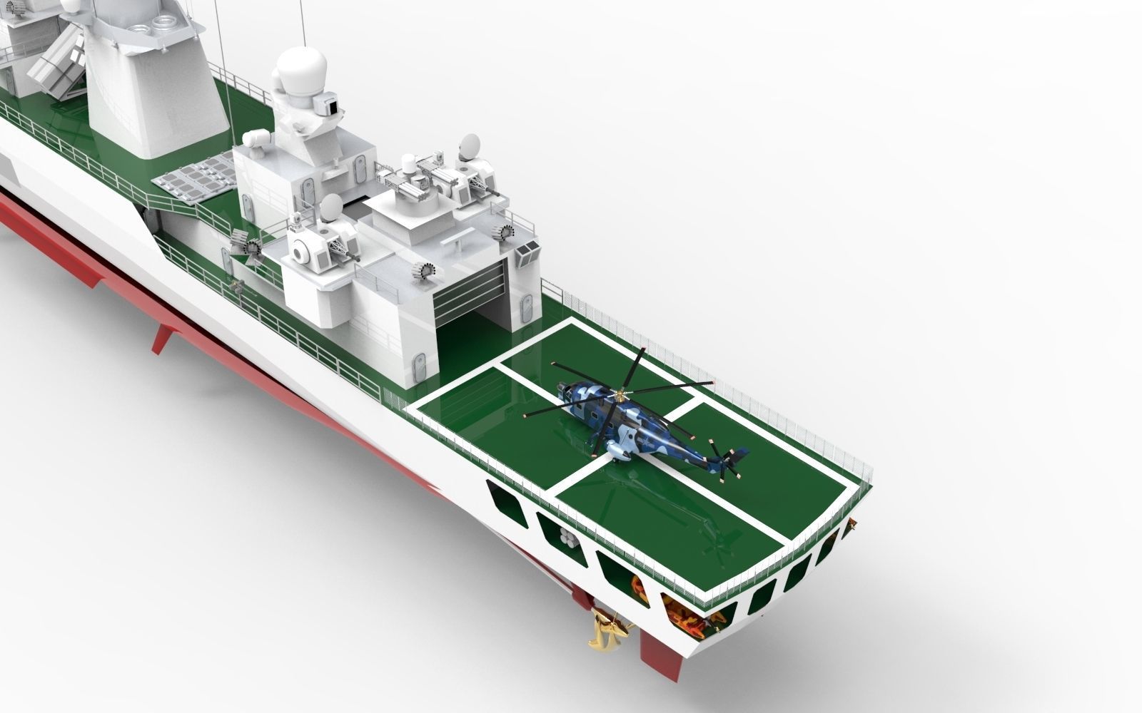 3D model Frigate Type 053H3 VR / AR / low-poly | CGTrader