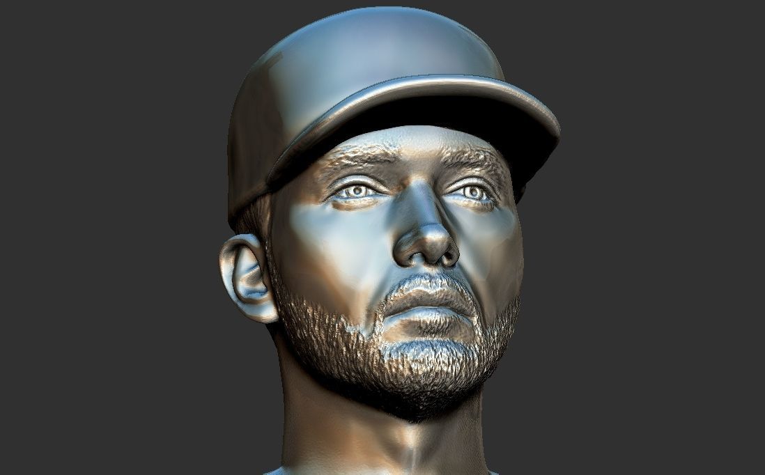 Eminem bust for 3D printing 3D model 3D printable | CGTrader