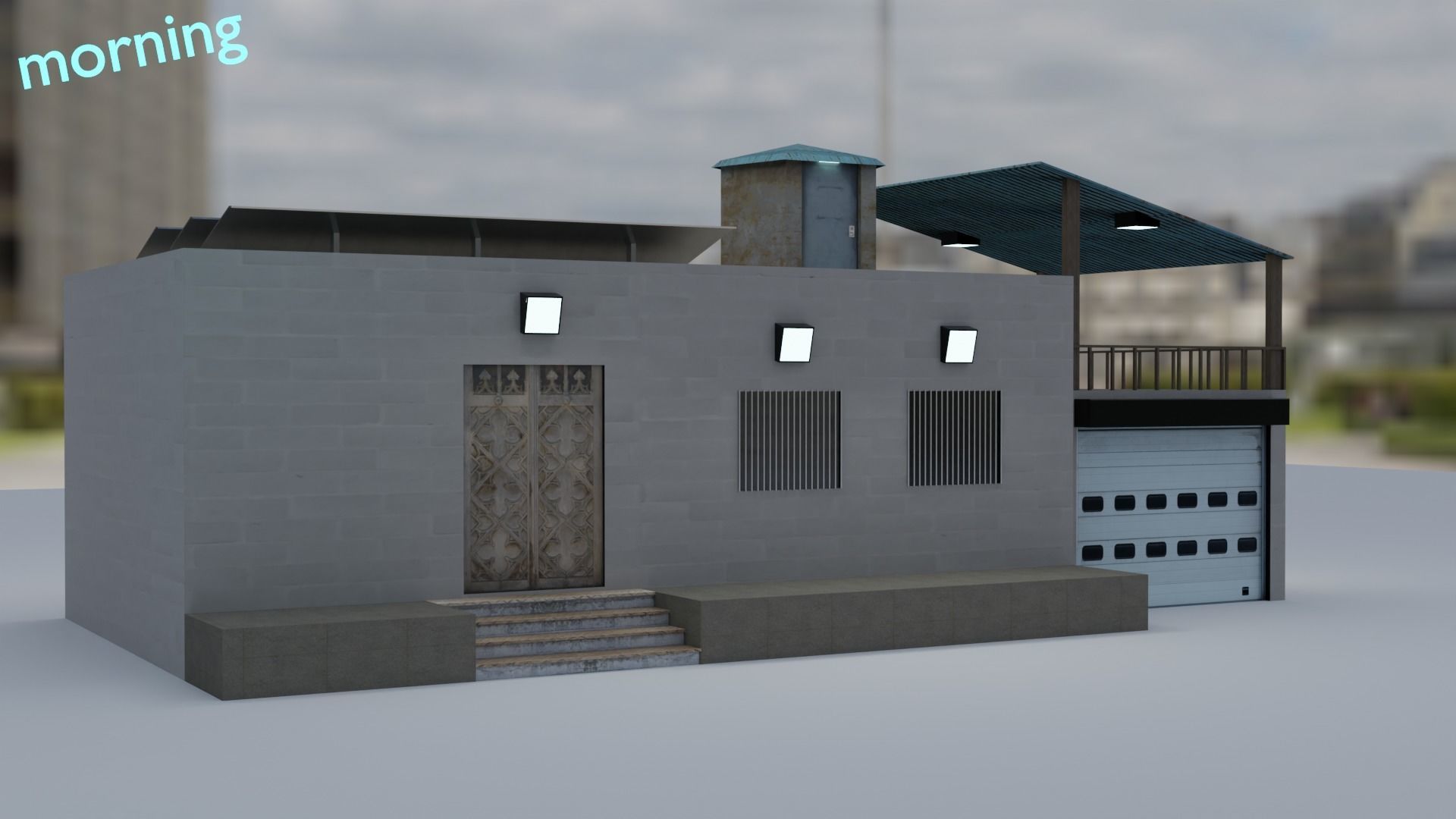 set of building free 3D model animated | CGTrader