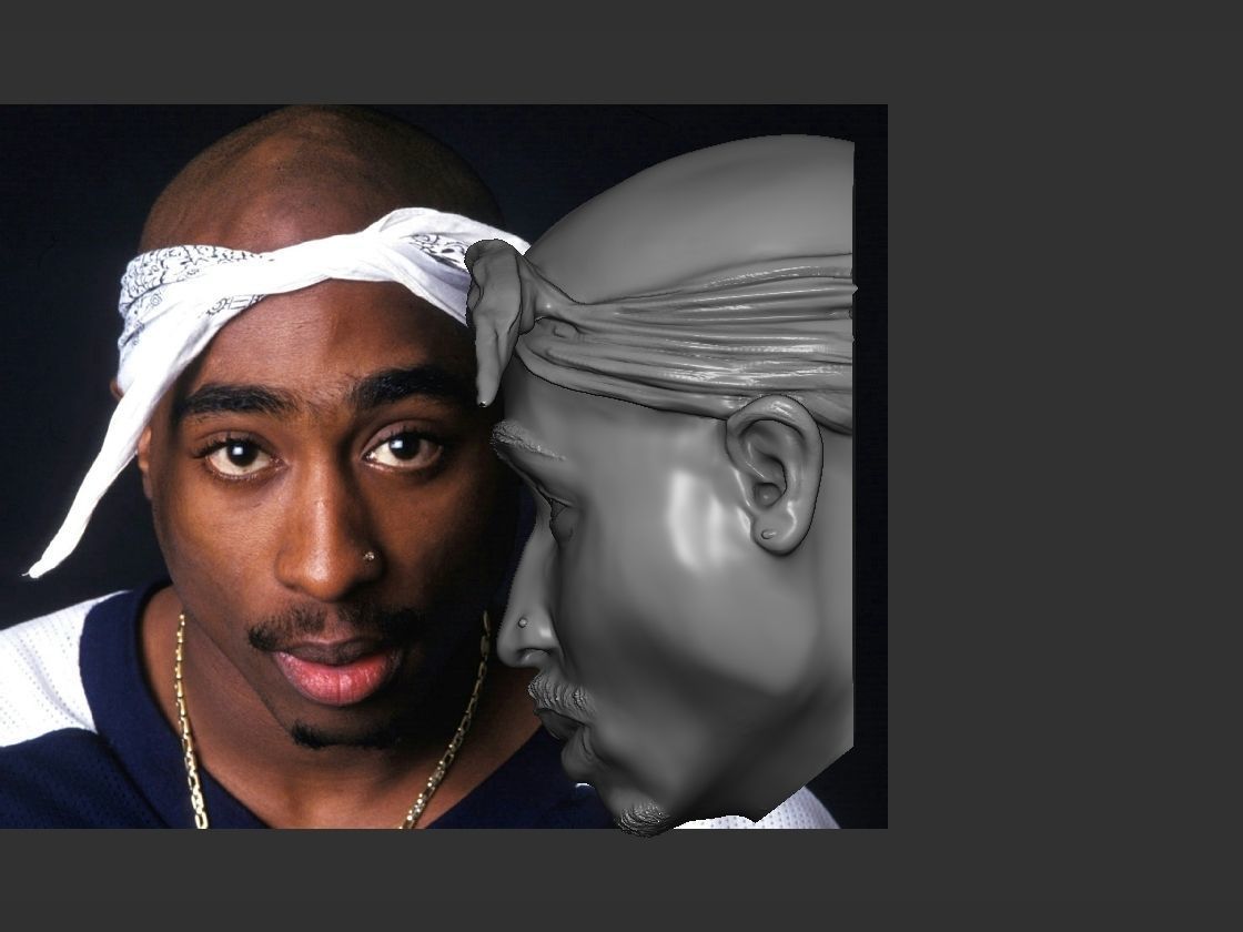 TUPAC SHAKUR AMERICAN RAPPER 2PAC MAKAVELI MUSIC ARTIST 3D model 3D ...