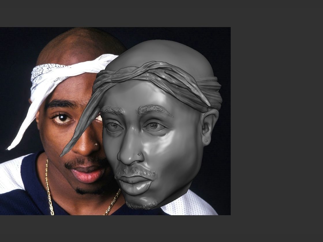 TUPAC SHAKUR AMERICAN RAPPER 2PAC MAKAVELI MUSIC ARTIST 3D model 3D ...