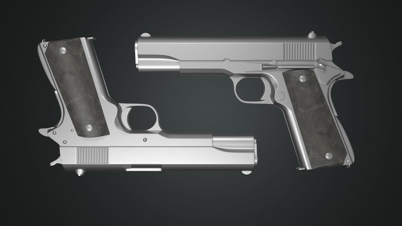 Pistol M1911 a1 3d Model 3D model | CGTrader