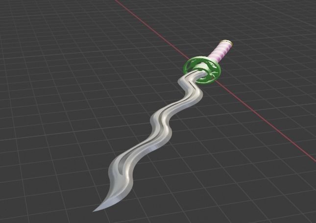 Obanai Sword 3D model | CGTrader