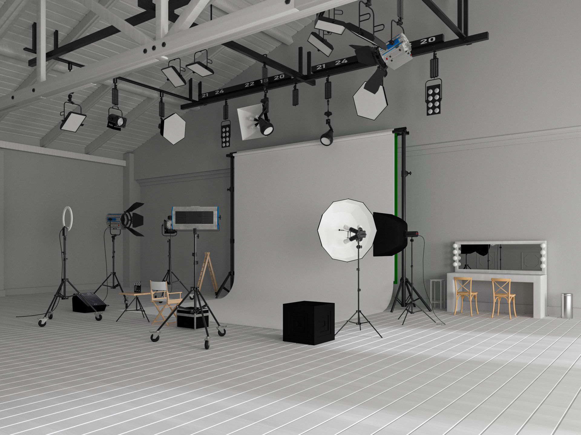 Photography Studio Scene 3 3D model | CGTrader