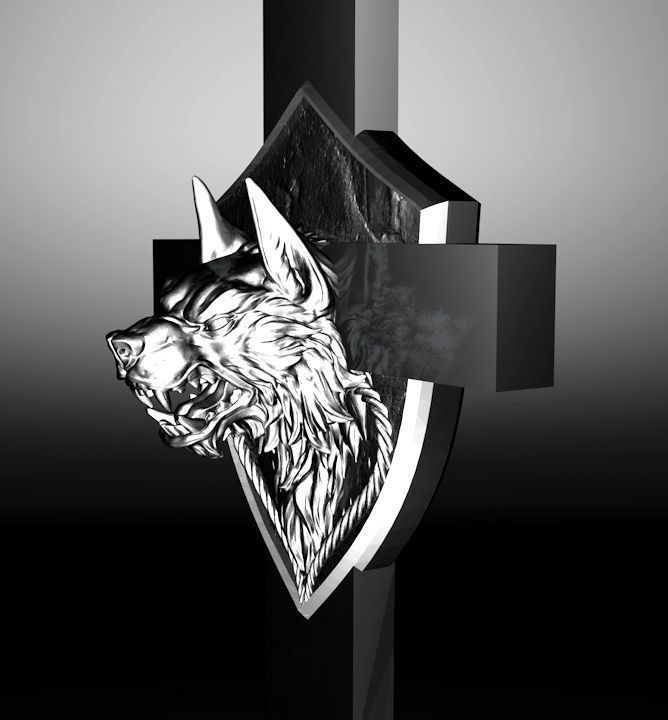 Sea Wolf cross 3D model 3D printable | CGTrader