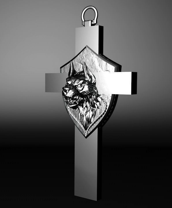 Sea Wolf cross 3D model 3D printable | CGTrader