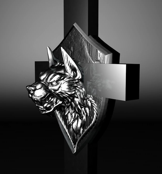 Sea Wolf cross 3D model 3D printable | CGTrader