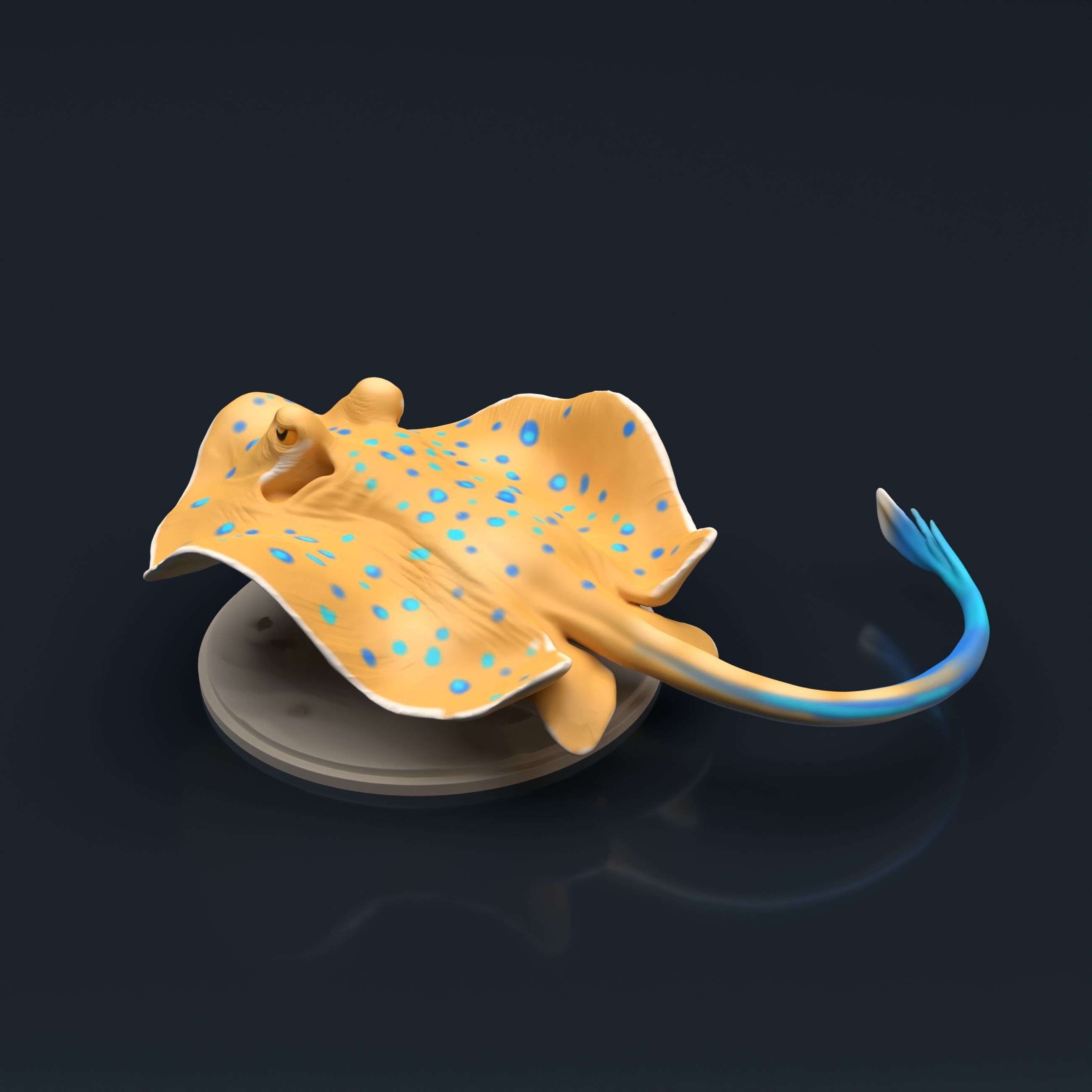 Blue Spotted Stingray for 3D Printing 3D model 3D printable | CGTrader