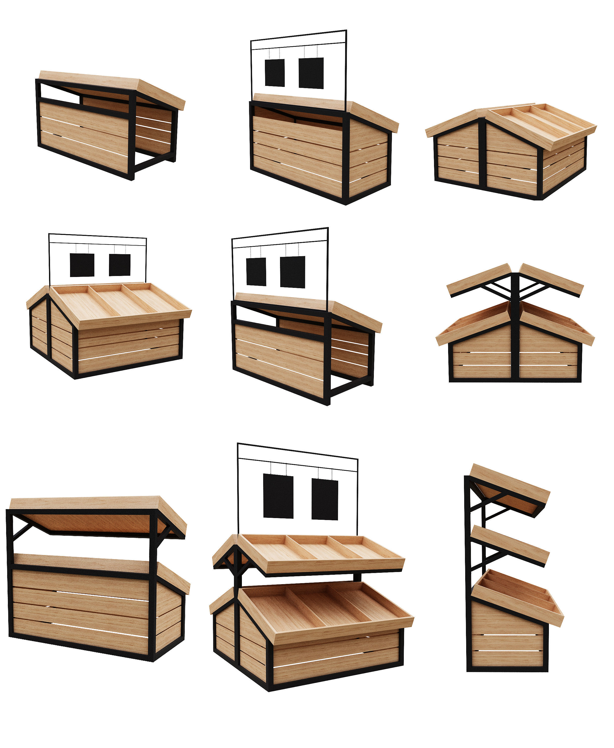 3D model Stall models VR / AR / low-poly | CGTrader